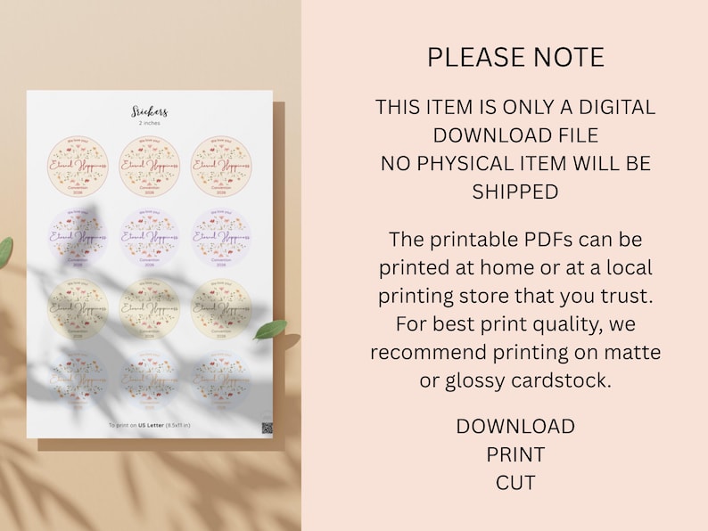 JW Convention 2026 Eternal Happiness Printable Pastel Floral Stickers ...