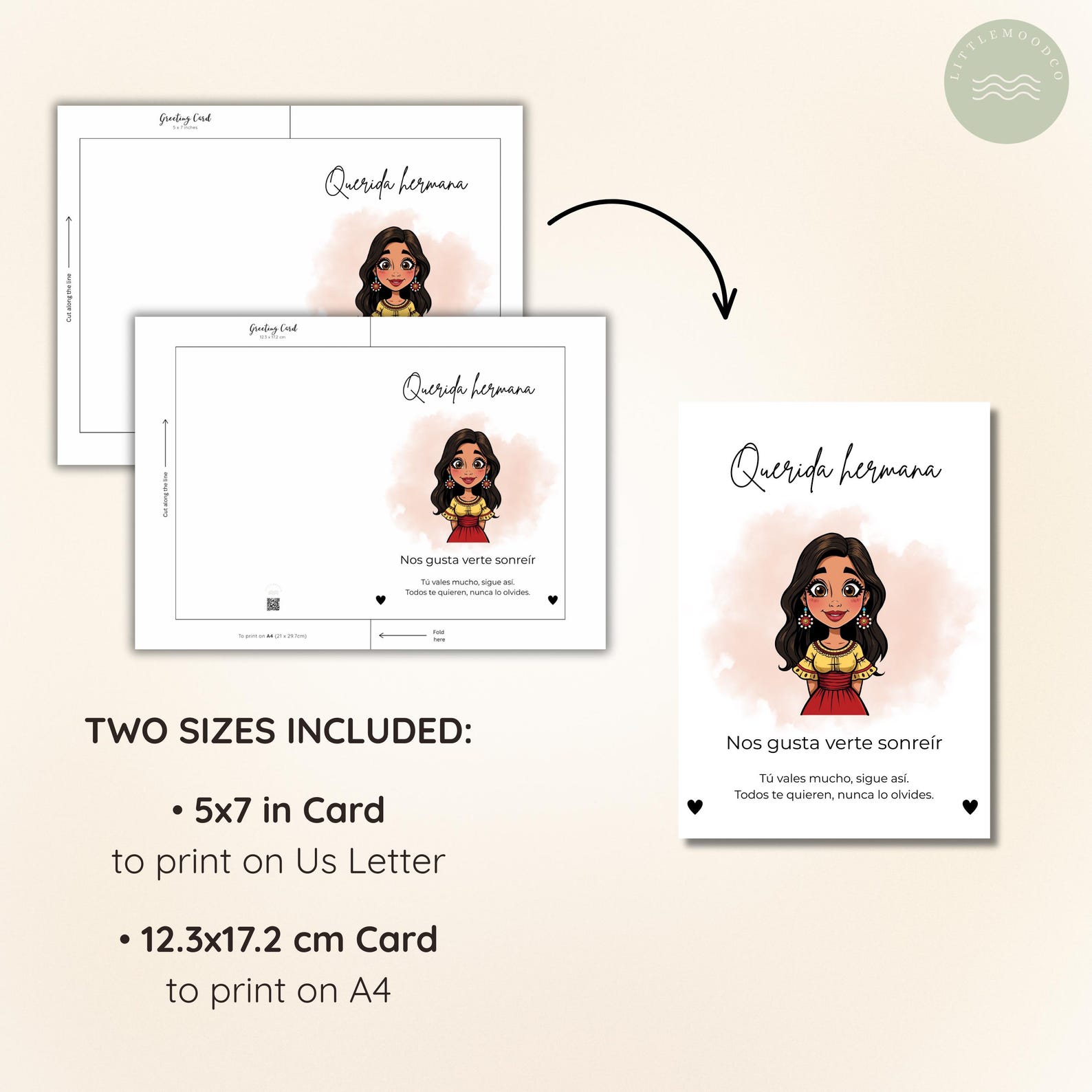 JW Tarjeta Hermana Printable – Ánimo Y Cariño, Descarga Digital ...