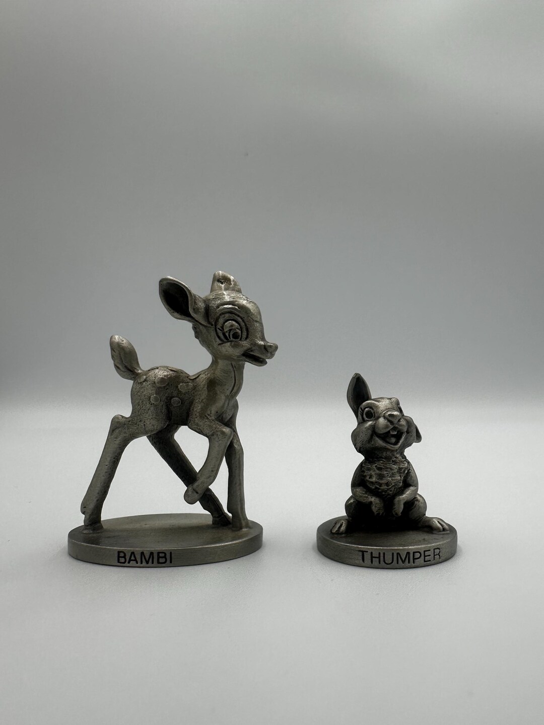 Vintage Bambi and Thumper Figurines - Fine Pewter - Walt Disney ...