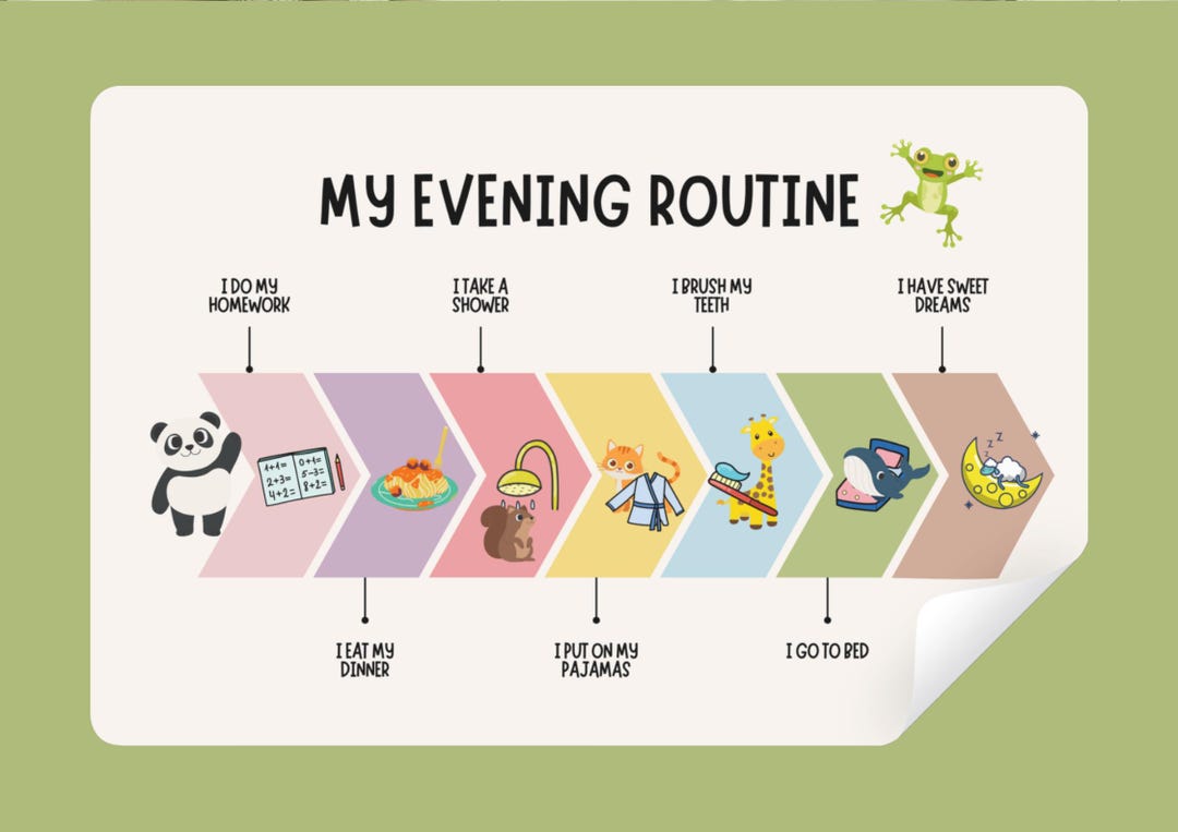 Animal Evening Routine Chart Printable – French VERSION 4 FREE - Etsy