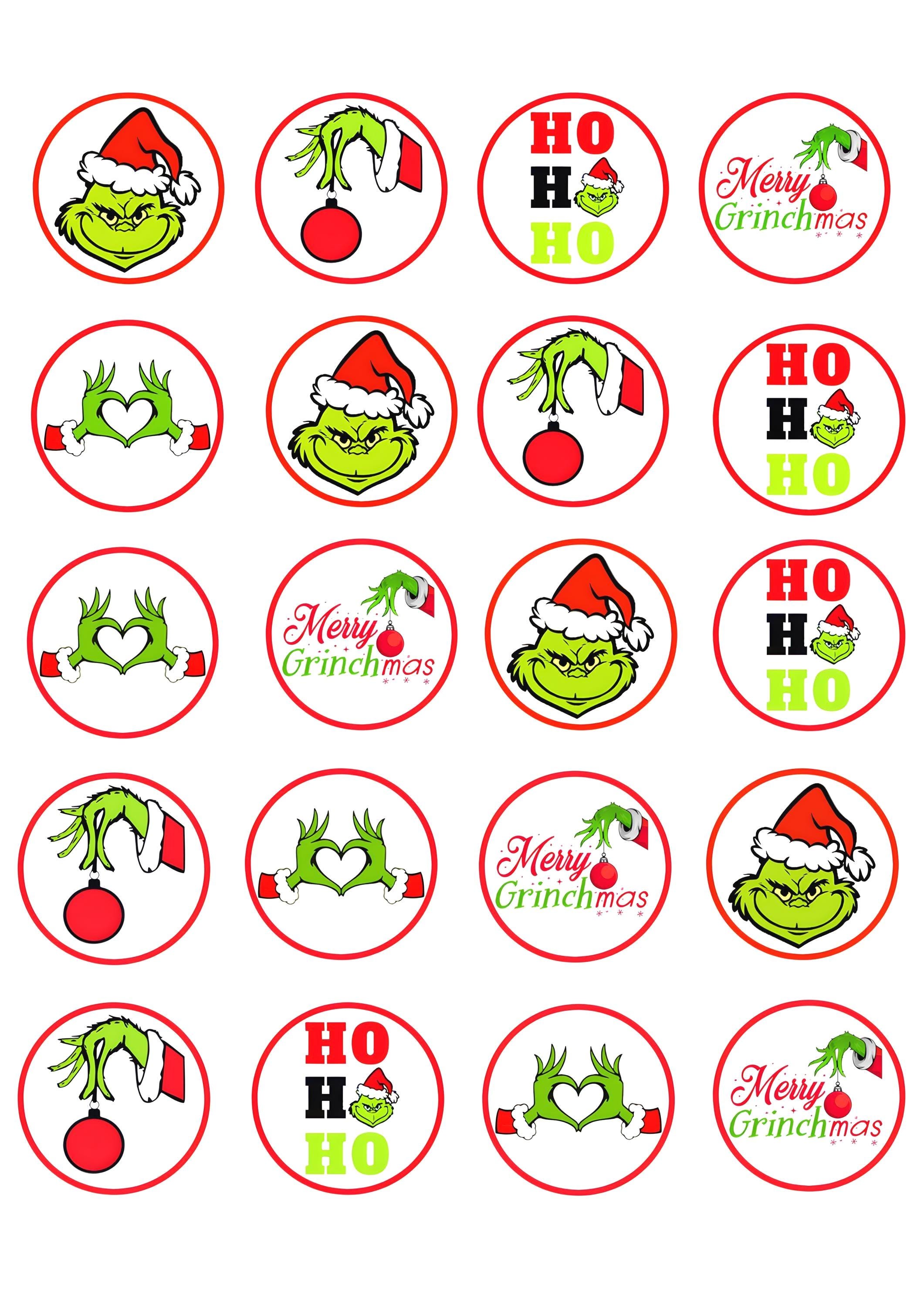 20 Grinch Stickers / Vinyl Waterproof Stickers / Round or Shape ...