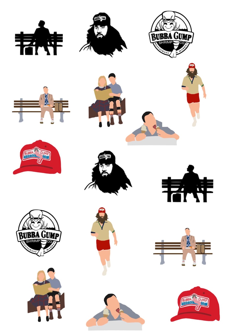 Forrest Gump Stickers / Waterproof Vinyl / Party Kit - Etsy
