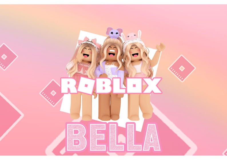 Personalised Roblox Girls Placemat & Coaster Tableware – Custom Designs ...