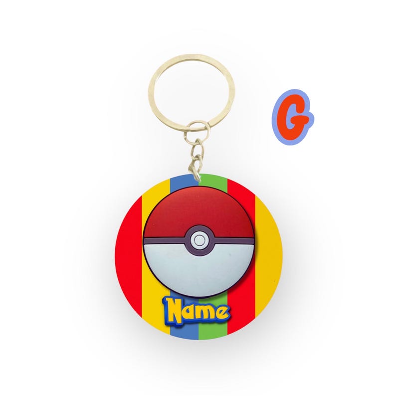 Personalised 3D Keychain With Custom Name – Cute 3D Rubber Charm ...