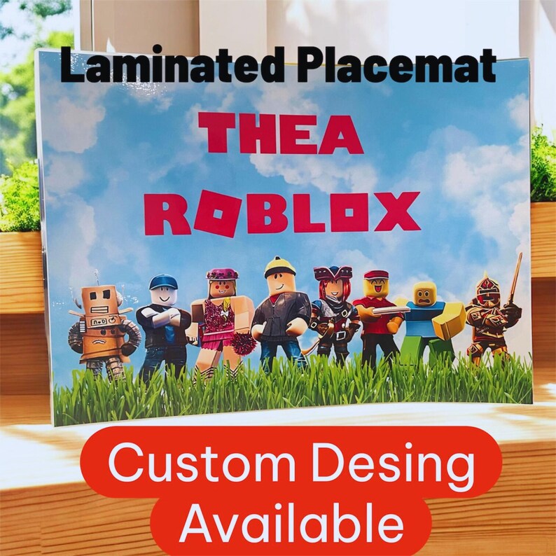 Personalised Roblox Girls Placemat & Coaster Tableware – Custom Designs ...