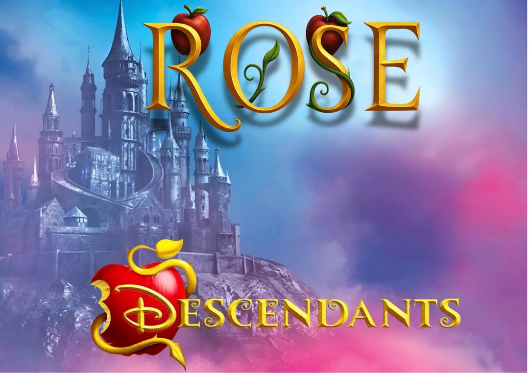 Personalised Descendants A3 Poster / Custom Cartoon With Child’s Name ...