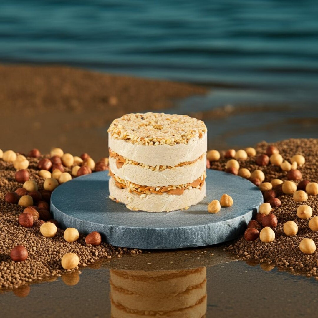 Caramel & Hazelnut Halva Cake – 450g | Premium Turkish Tahini Dessert ...
