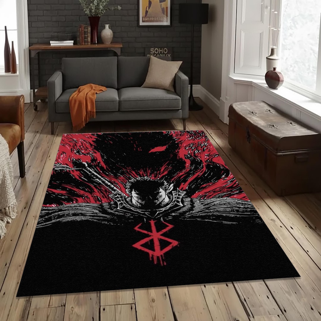 Berserk Rug for Anime Fans – Guts Dark Fantasy Carpet, Brand of ...