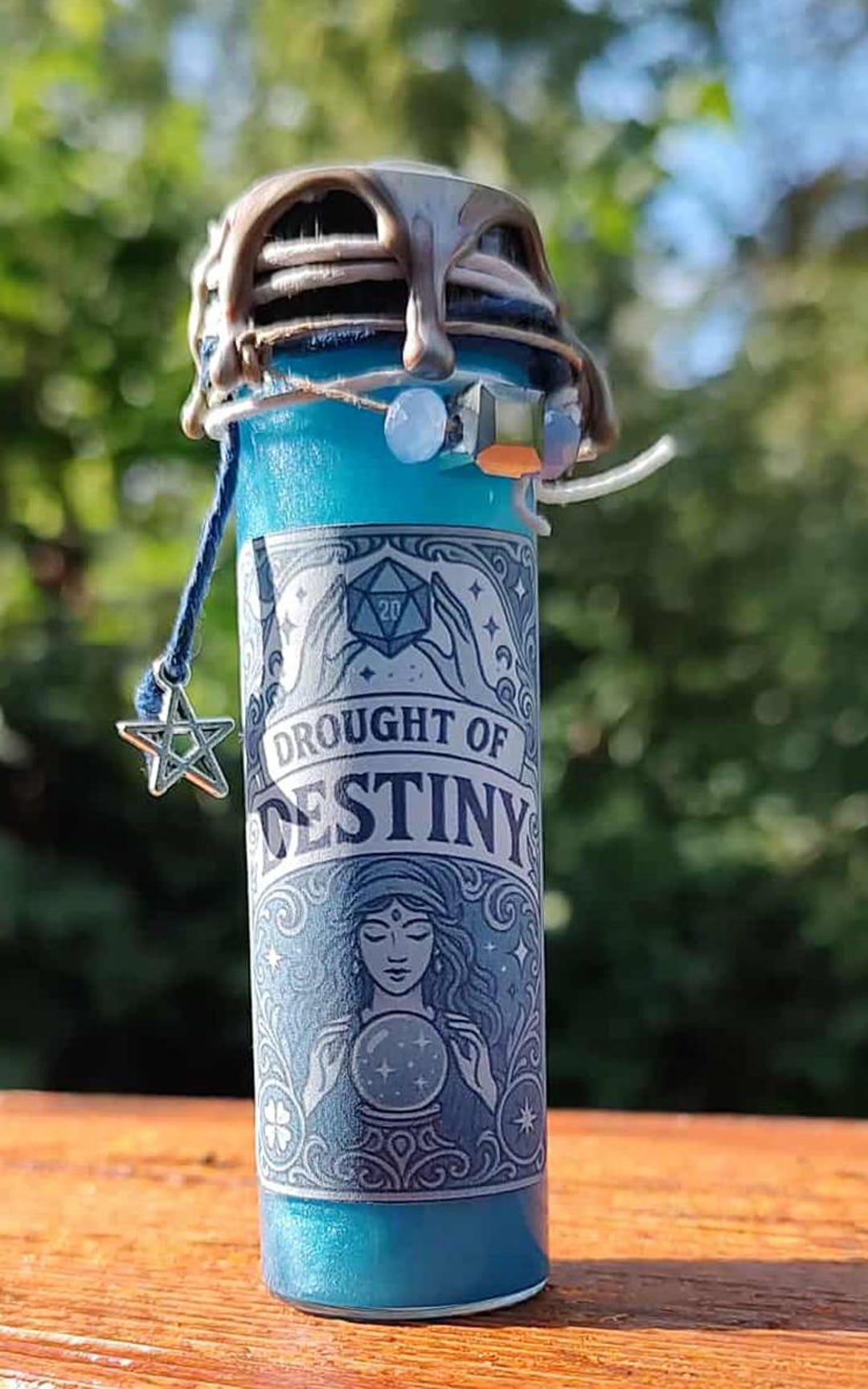 Floating D20 Potion: Draught of Destiny - Etsy