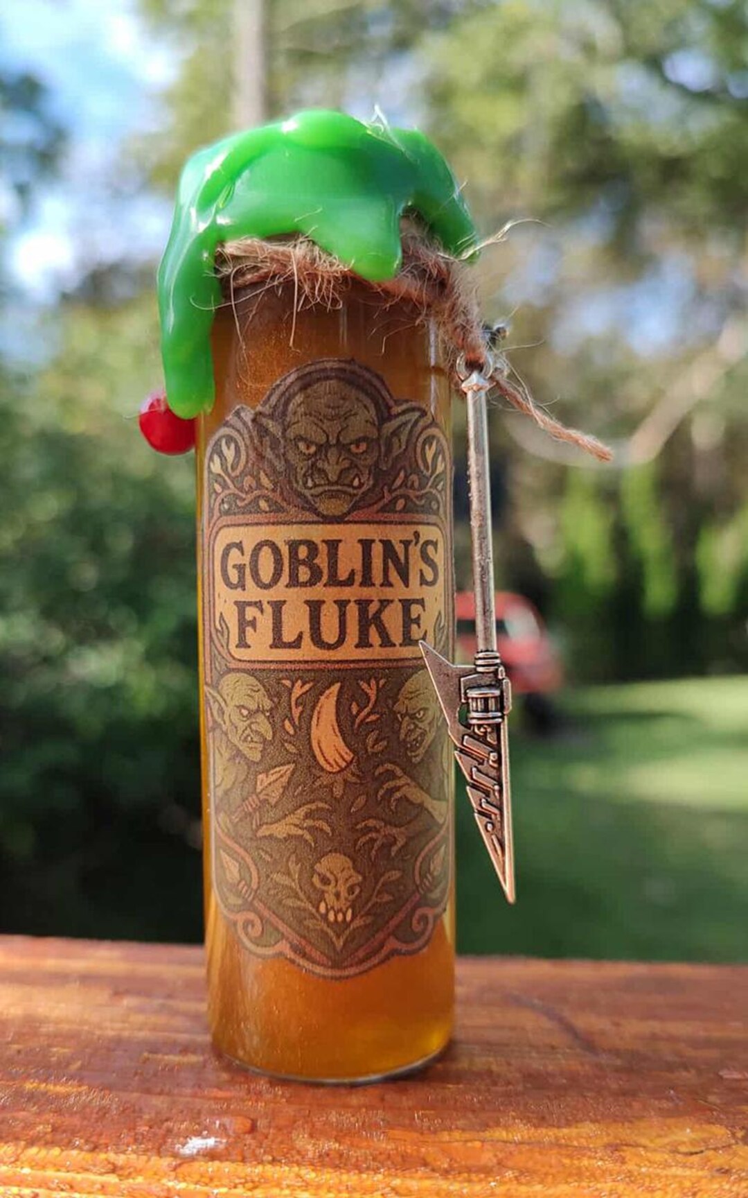 Floating D20 Potion: Goblin's Fluke - Etsy