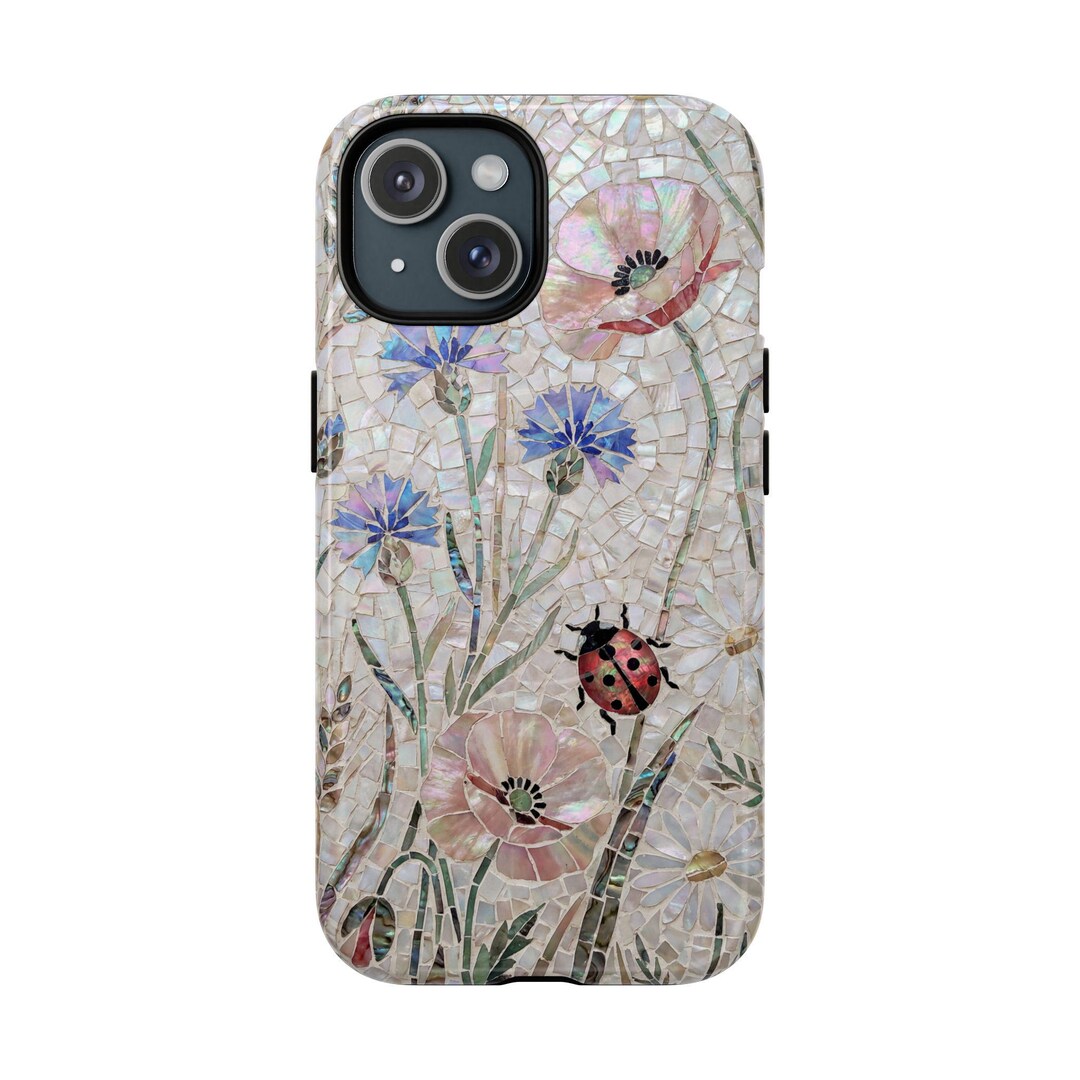 Ladybug Wildflower Mosaic Phone Tough Magnetic Case - Etsy