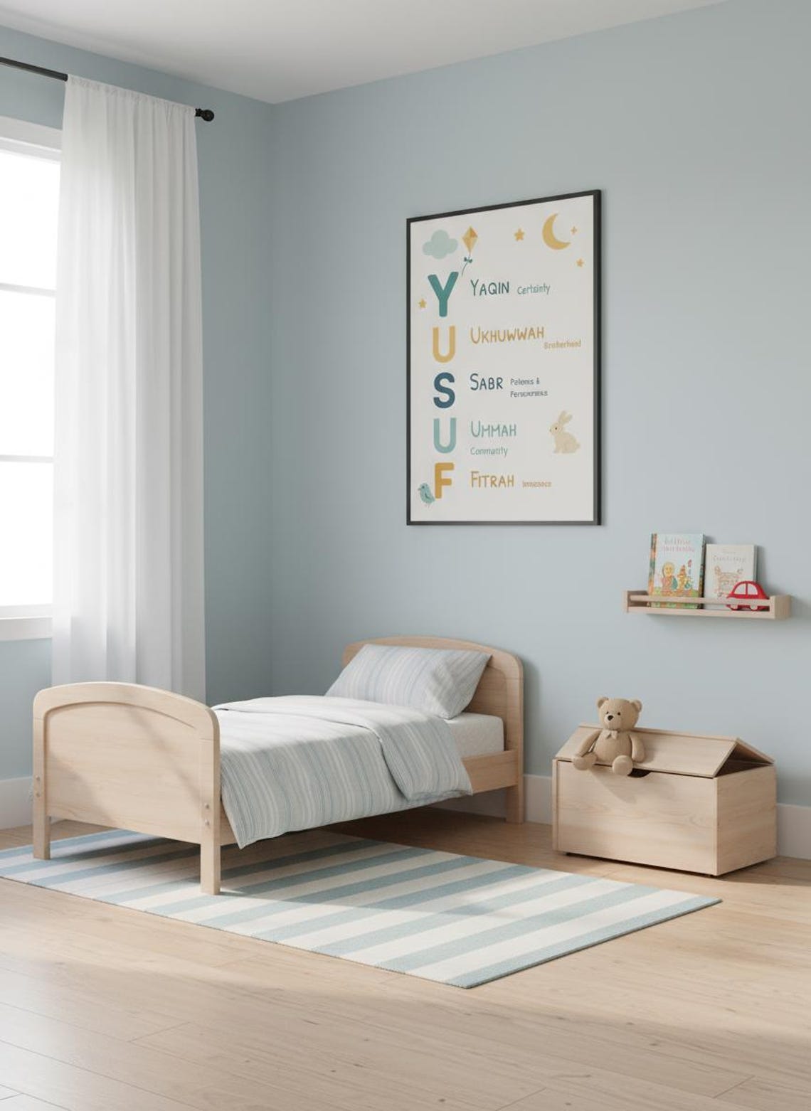 Personalized Islamic Baby Name Print: Muslim Nursery Decor, Muslim ...