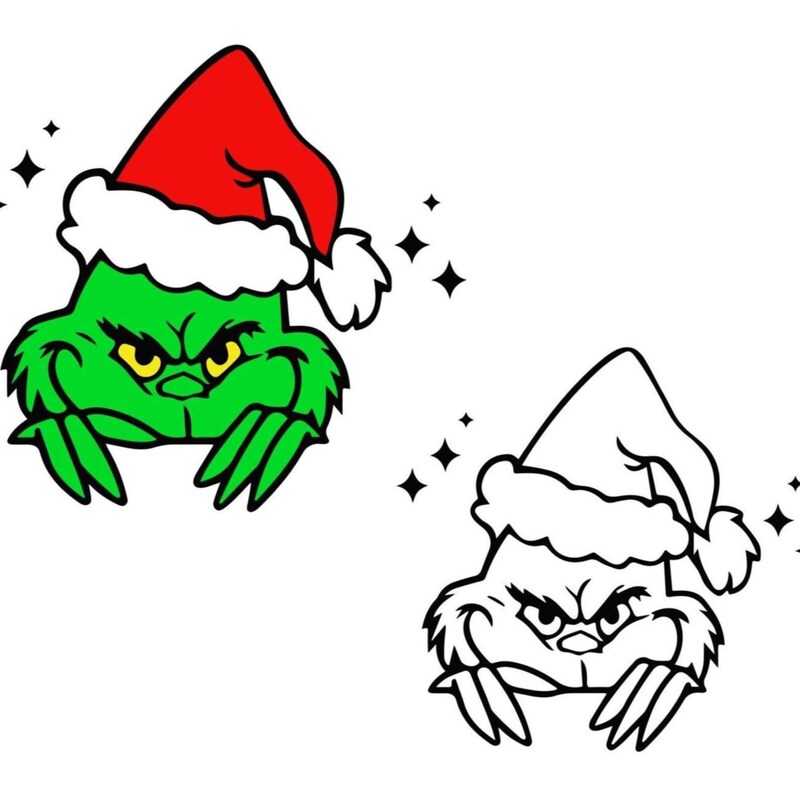 Smiling Face Grinch - Etsy