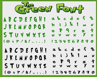 Grinch Christmas Font SVG Bundle: Holiday Doodle Alphabet (digital ...