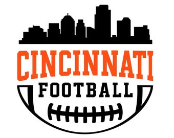 Cincinnati Football SVG: Sports Design for Cricut, Silhouette (digital ...