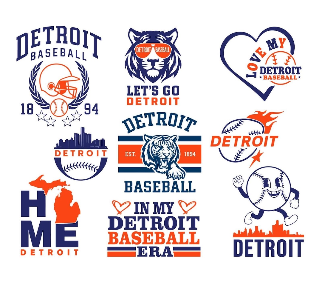 Detroit Baseball Bundle SVG PNG: Cricut Design (digital Download) - Etsy