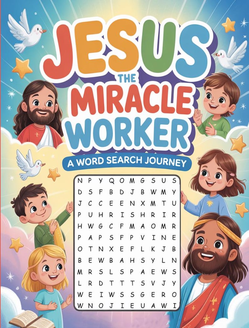 Jesus' Miracles Word Search: Bible Puzzle Book for Kids - Etsy Australia