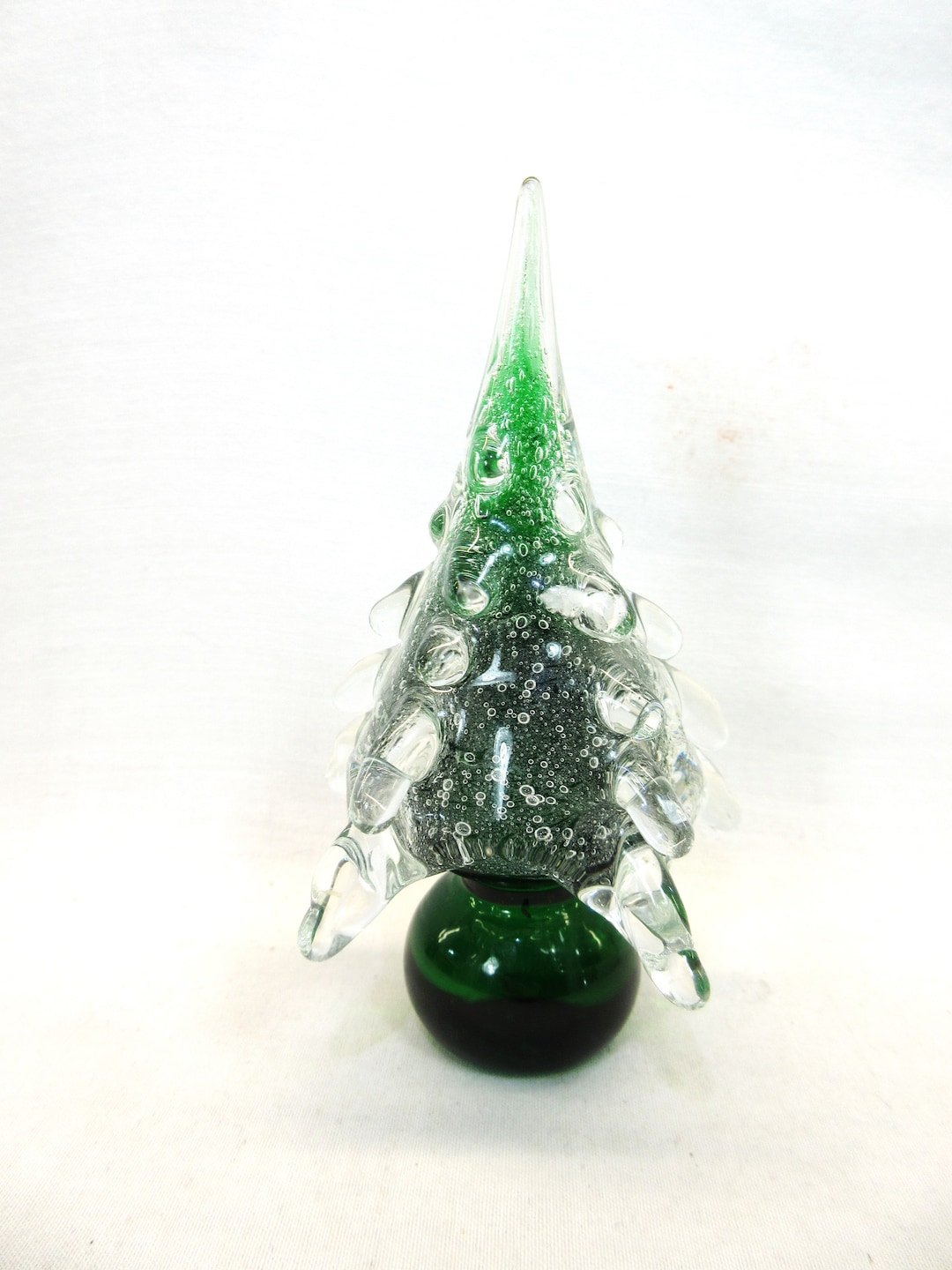 Green Glass Tree With Bubbles - Etsy