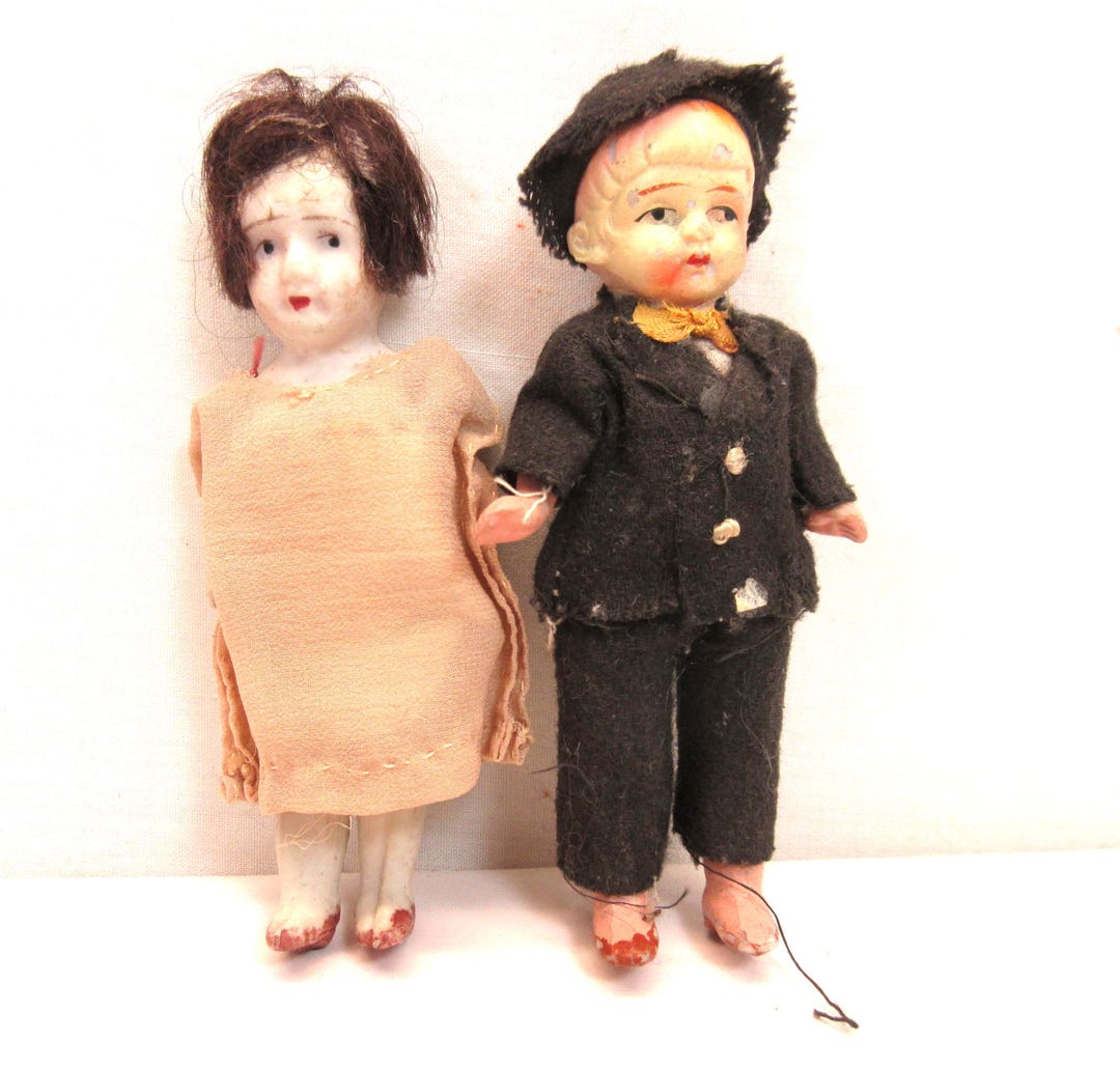 Pair of Small Vintage Dolls - Etsy