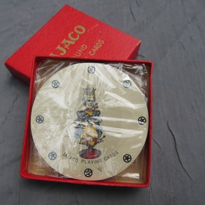 Vintage 1960's Red Jajaco Round Playing Cards as Seen on Star Trek ...