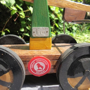 Vintage Hand Carved Folk Art Rail Handcar Pull Toy - Etsy