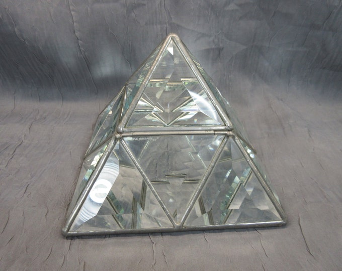 Beveled Glass Pyramid Display - Etsy