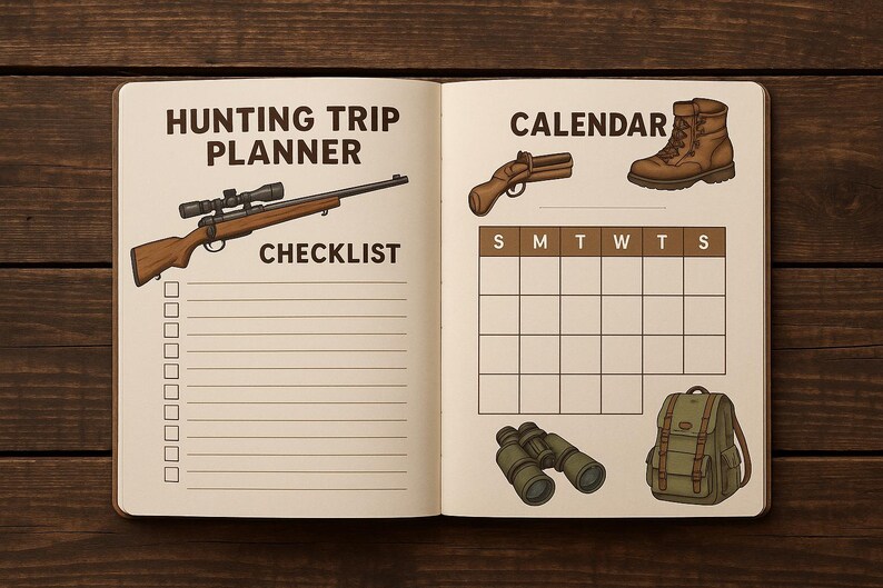 Hunting Trip Planner Template: Printable Hunt Organizer (digital ...