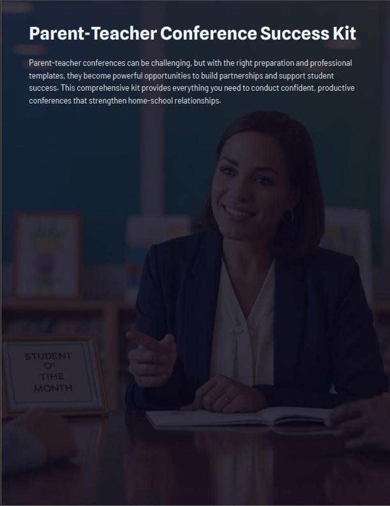Parent-teacher Conference Success Kit - Professional Templates ...