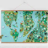 Pictorial Dog Breed Map of the World – Illustrated Vintage-style Map ...