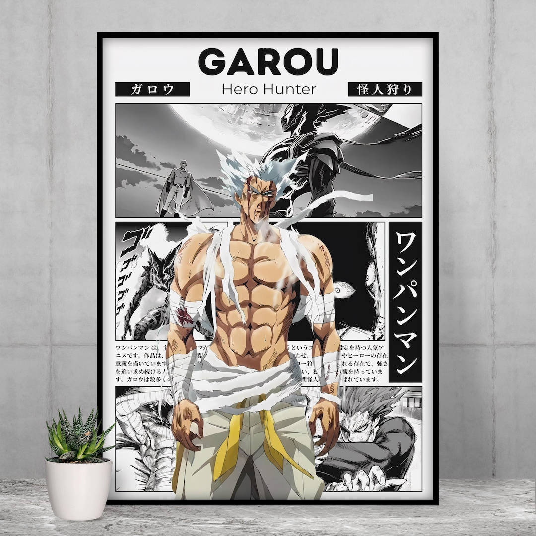 One Punch Man Garou Anime Poster, Manga Wall Art, Wall Prints, Decor ...