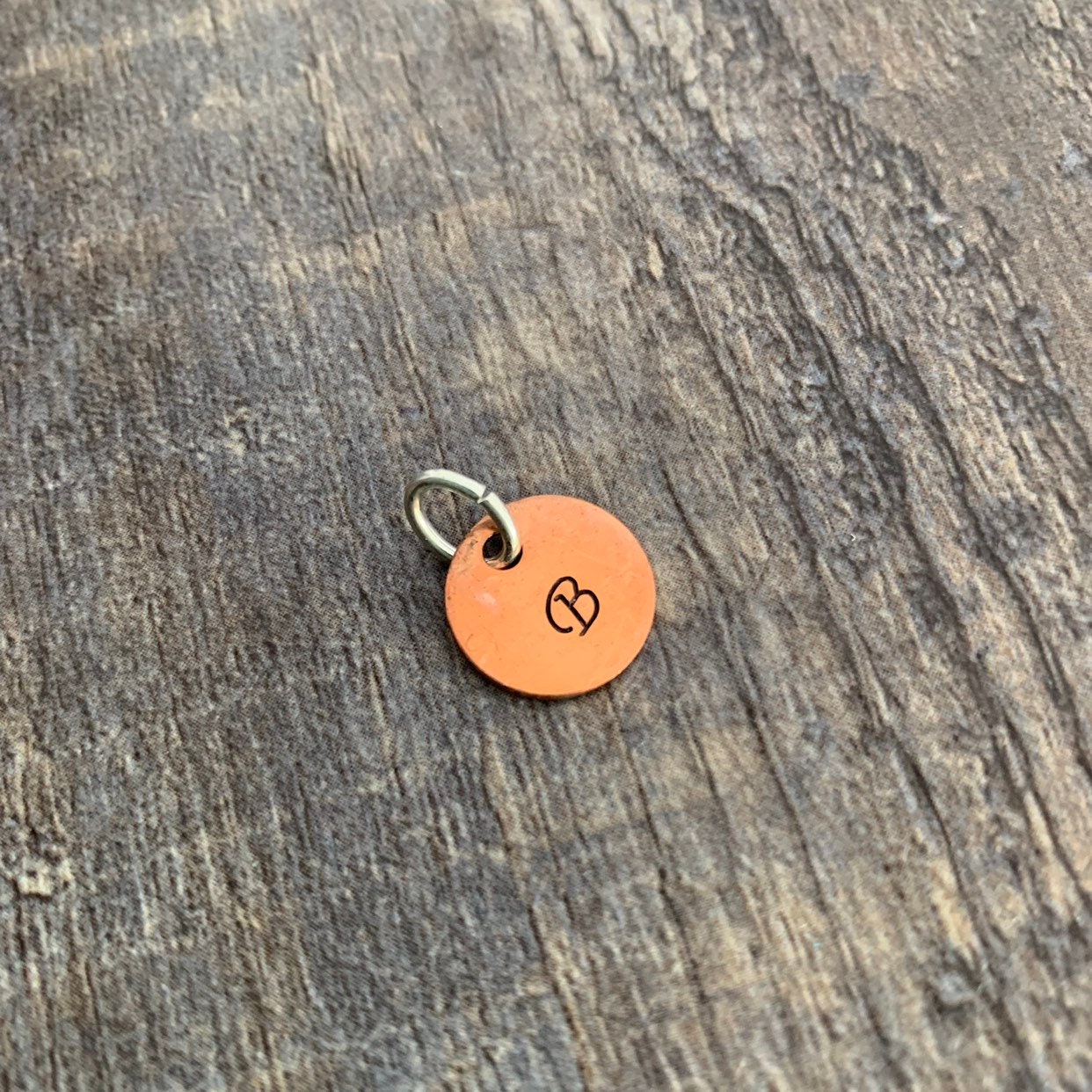 Custom Copper Initial/ Monogram Hand Stamped Charm- Pick the Font - Etsy