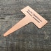 Custom Copper Garden Marker: Hand Stamped Plant Tag, Gardener Gift - Etsy