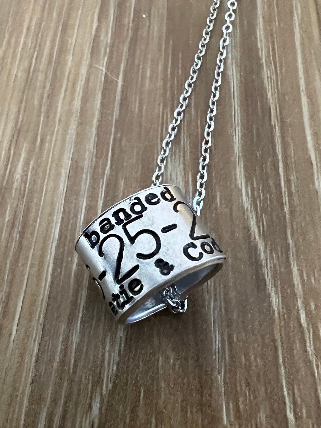 Custom Duck Band Style Necklace- Hand Stamped Aluminum - Personalized ...