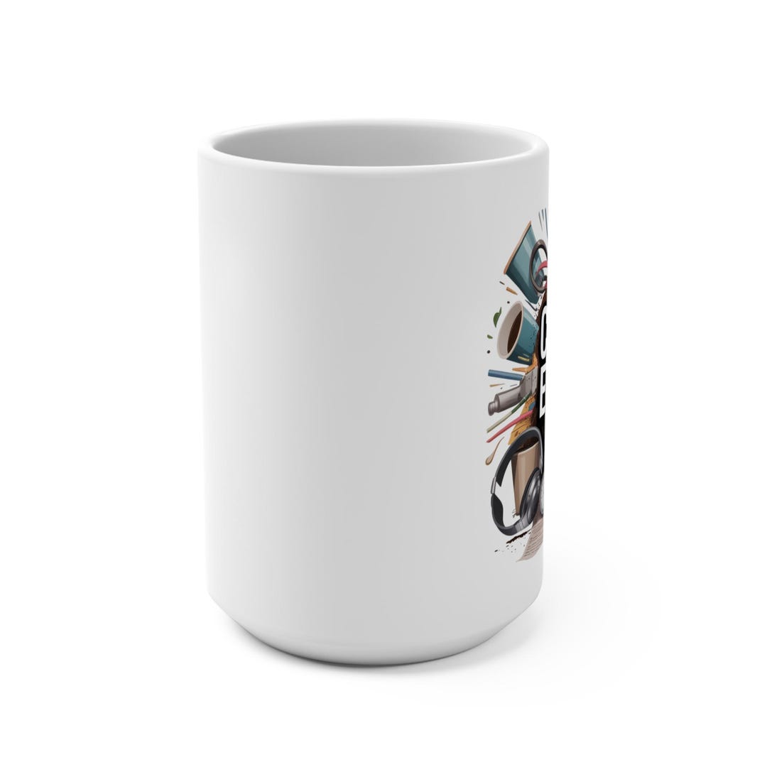 Chaos Every Day Mug | 15oz Ceramic Coffee Mug, Clutter Art Design - Etsy