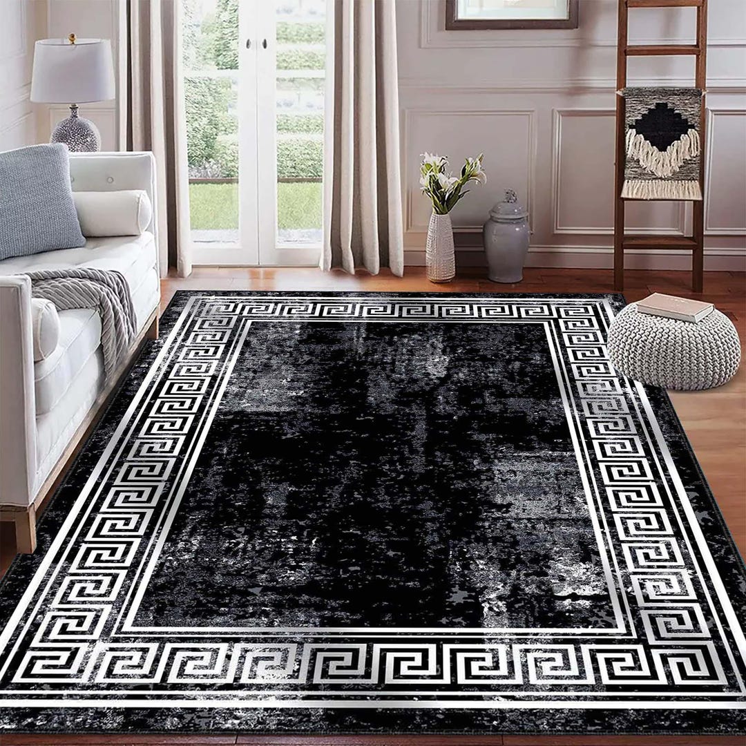 Greek Key Rug ,antique Style Greek Rug, Geometric Border Rug ...