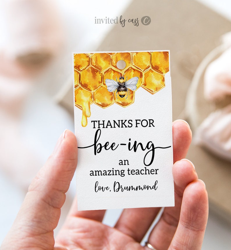 Teacher Appreciation Thank You for Bee-ing Amazing Sweet as | Etsy