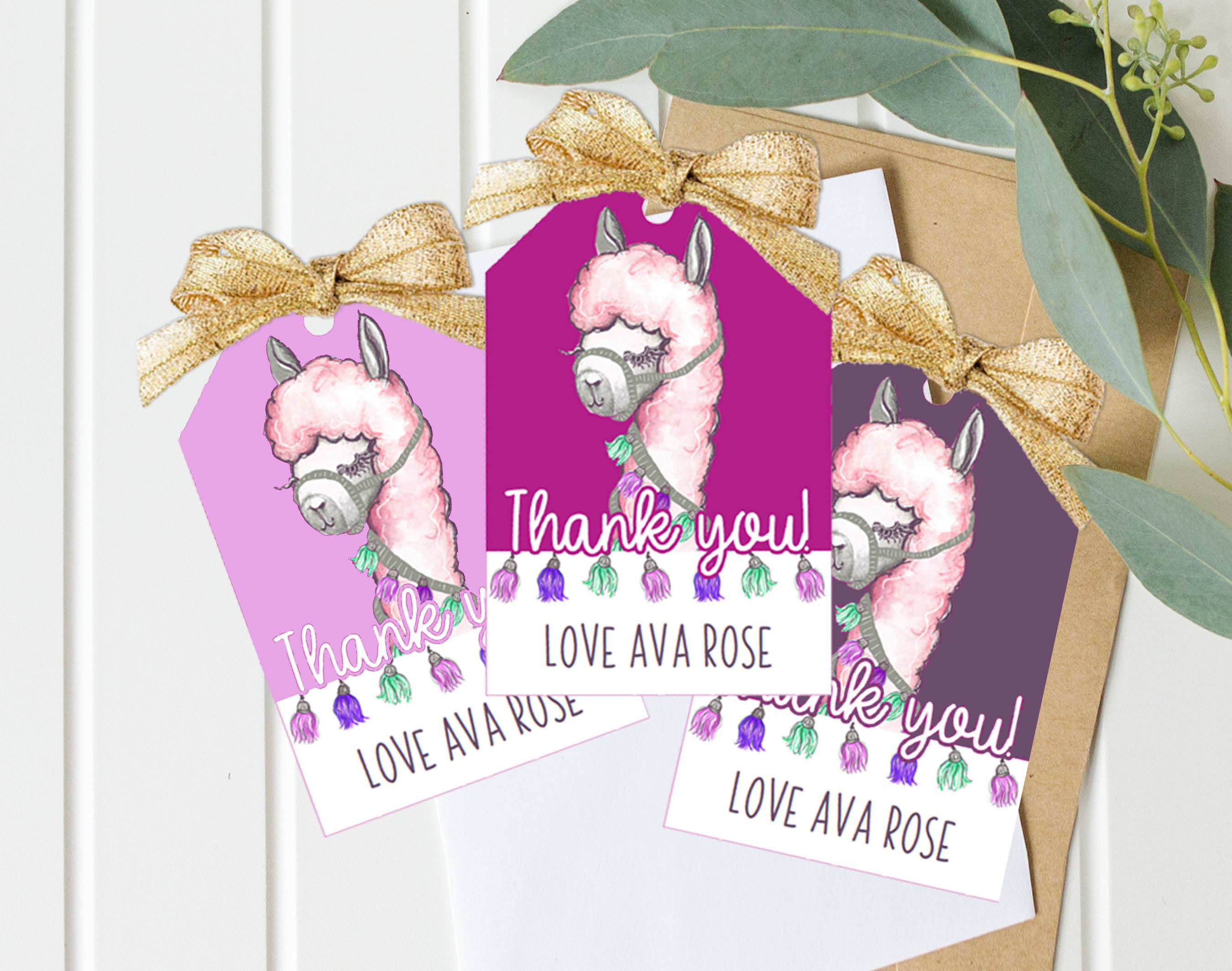 Llama Birthday Party Decorations Cactus & Purple Flowers | Etsy