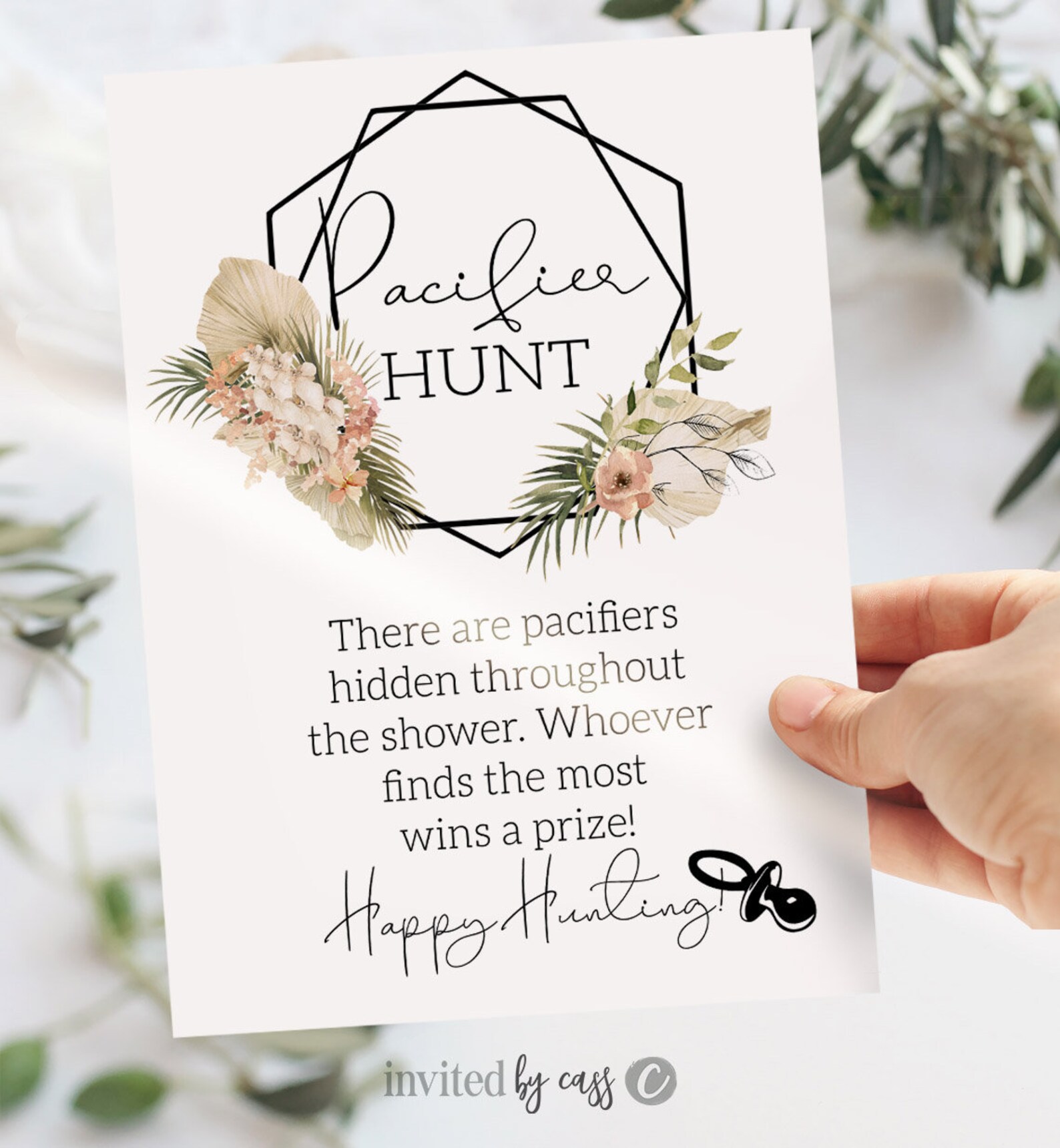 Pacifier Hunt Game Baby Shower Game Binky Hunt Game - Etsy