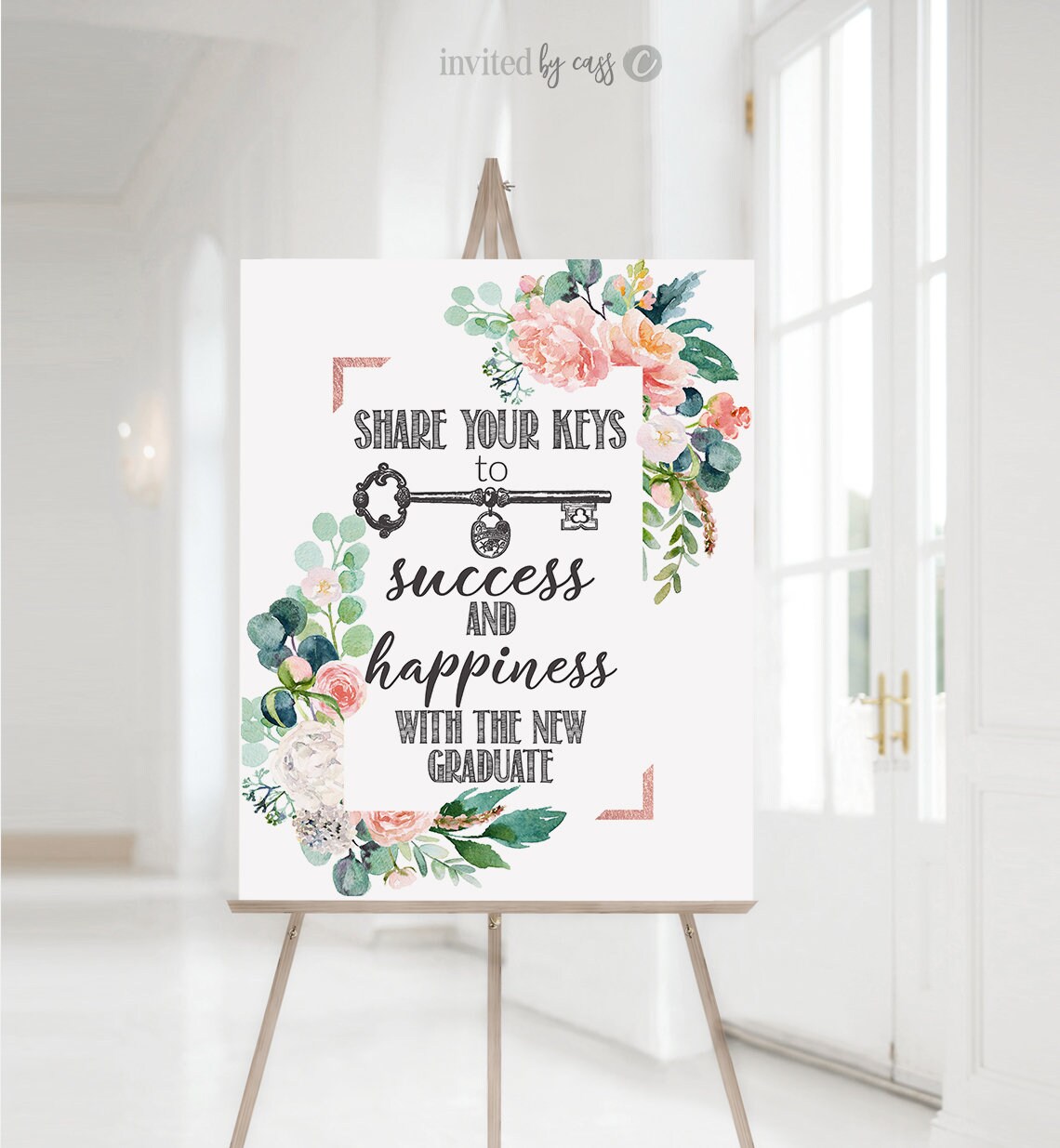 Graduation Advice and Wishes floral Signs Bookmarks | Etsy