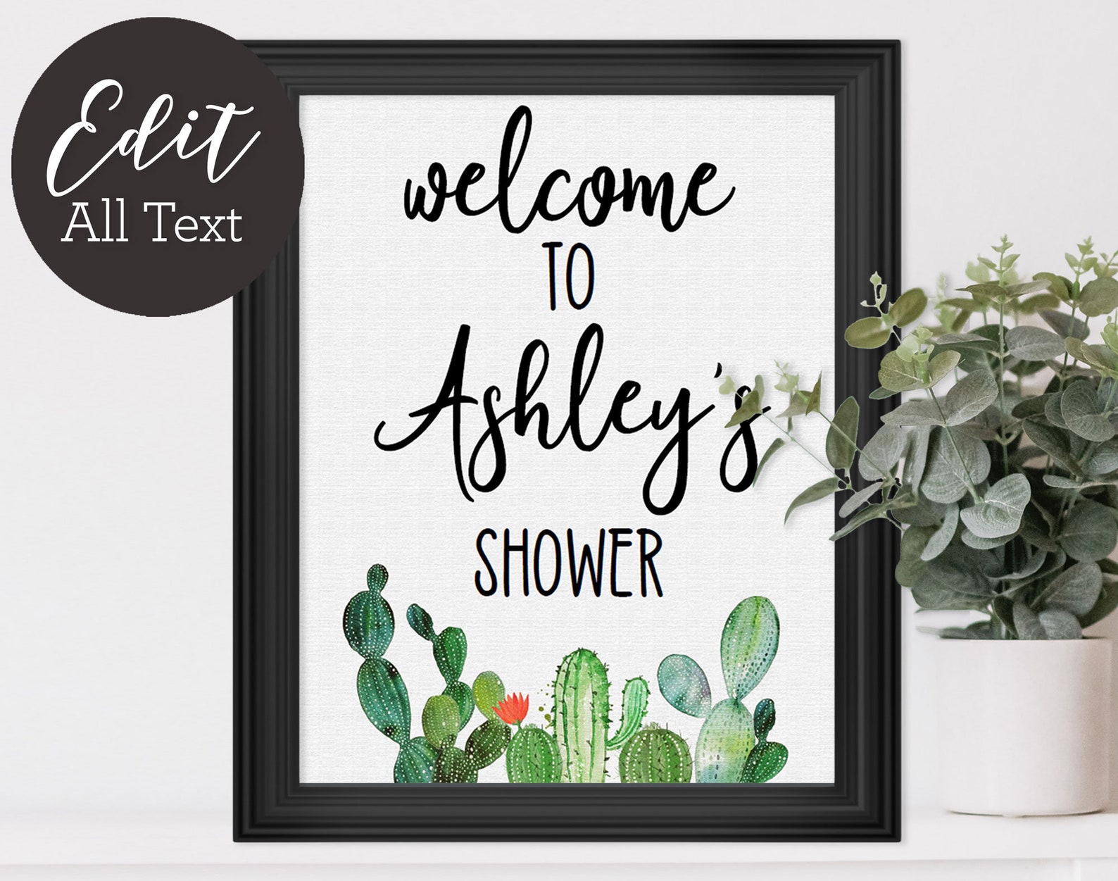 3 Fully Editable Shower Signs Add ANY Text You Like Fiesta - Etsy