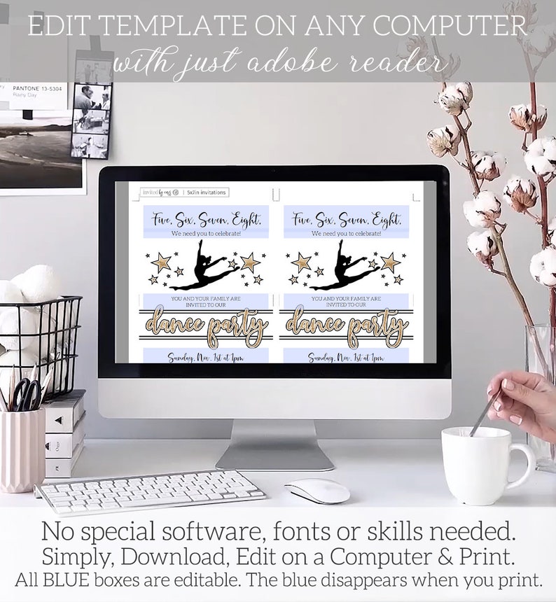 Dance Birthday Invitation Dance Team Party Editable Dancer - Etsy