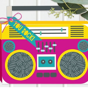 DIY 90's Retro Boombox Gift Card Holder - Instant Download & Print ...