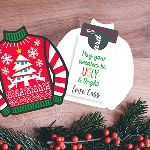 Christmas Gift Card Holders, (download & Print) Ugly Sweater Cards ...