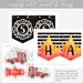 Firefighter Happy Birthday Banner, Fireman Bunting Decor, Fire Flames ...