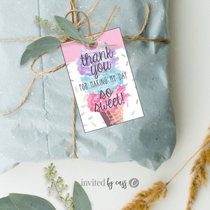 Ice Cream Favor Tags - Summer Party Gift Tags - Ice Cream Birthday ...