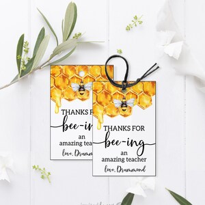 Teacher Appreciation Thank You for Bee-ing Amazing, Sweet as Can Bee ...