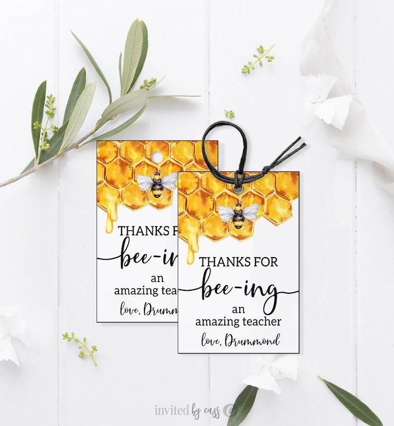 Teacher Appreciation Thank You for Bee-ing Amazing Sweet as | Etsy