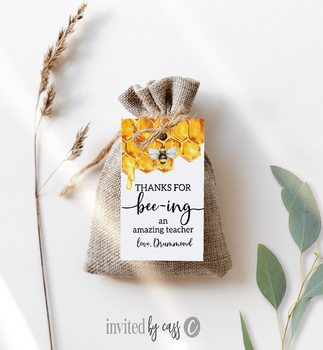 Teacher Appreciation Thank You for Bee-ing Amazing, Sweet as Can Bee ...