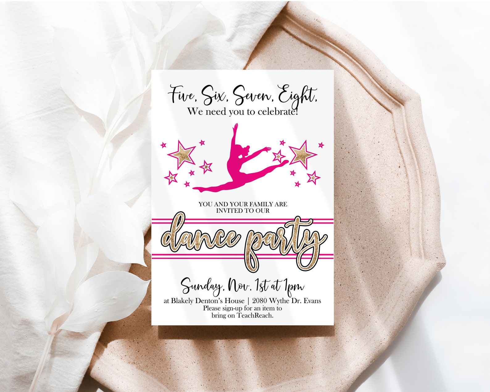 Dance Birthday Invitation Dance Team Party Editable Dancer - Etsy
