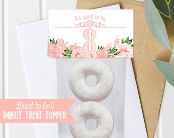 Printable Great to Be 8 Eight is Great Treat Bag Toppers | Etsy